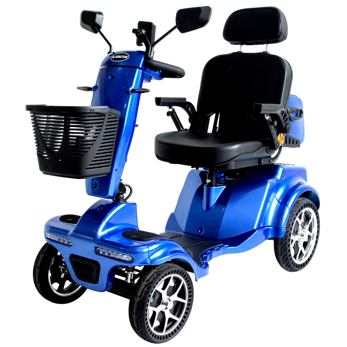 Gladiator 4 Wheel Heavy Duty Portable Mobility Scooter w/ Suspension ...